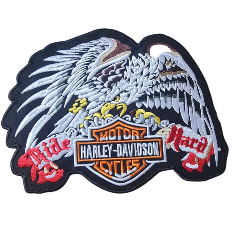 Harley Davidson Patches , Custom Iron on Embroidered Patches , Iron on ...