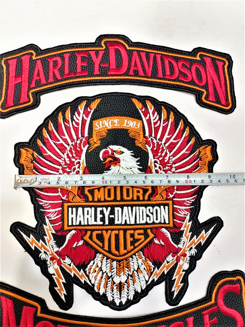 Harley Davidson Patches , Custom Iron on Embroidered Patches , Iron on ...