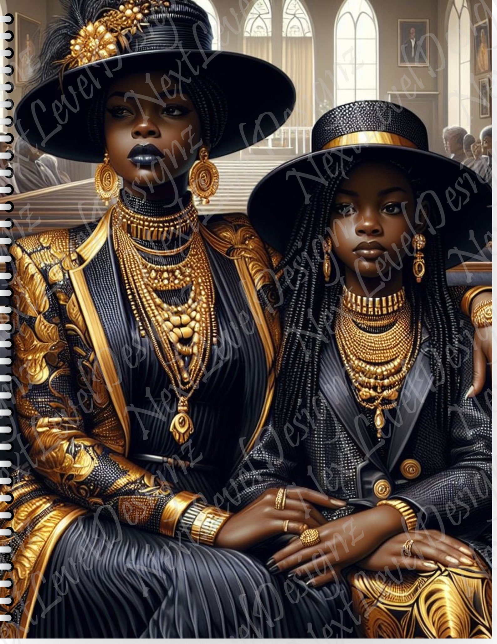 Church Lady Series (gold) Planner Cover, Tumbler Wrap, Journal Cover ...