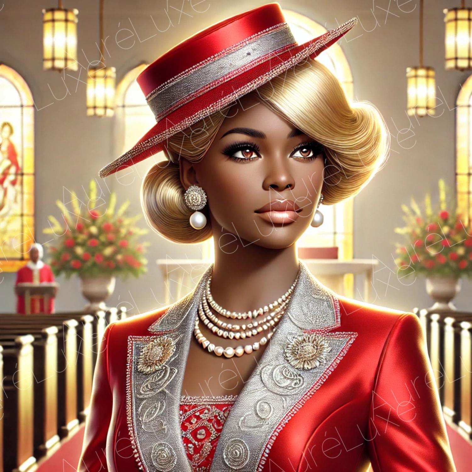 First Lady Regal Church Hats Collection (red and Silver) - Etsy