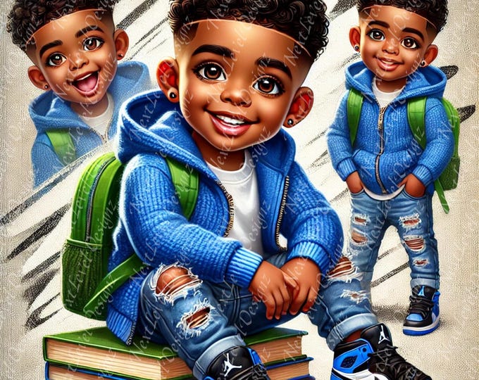 Boy With Backpack. Back to School Instant Download - Etsy