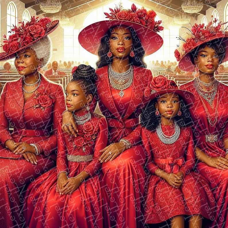 Church Lady Series (ladies in Red) Planner Cover, Tumbler Wrap, Journal ...