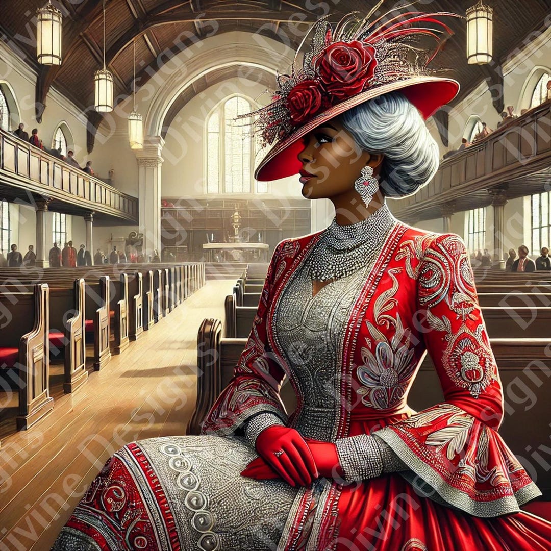 Elegant African American First Lady Church Portraits | Digital Art ...
