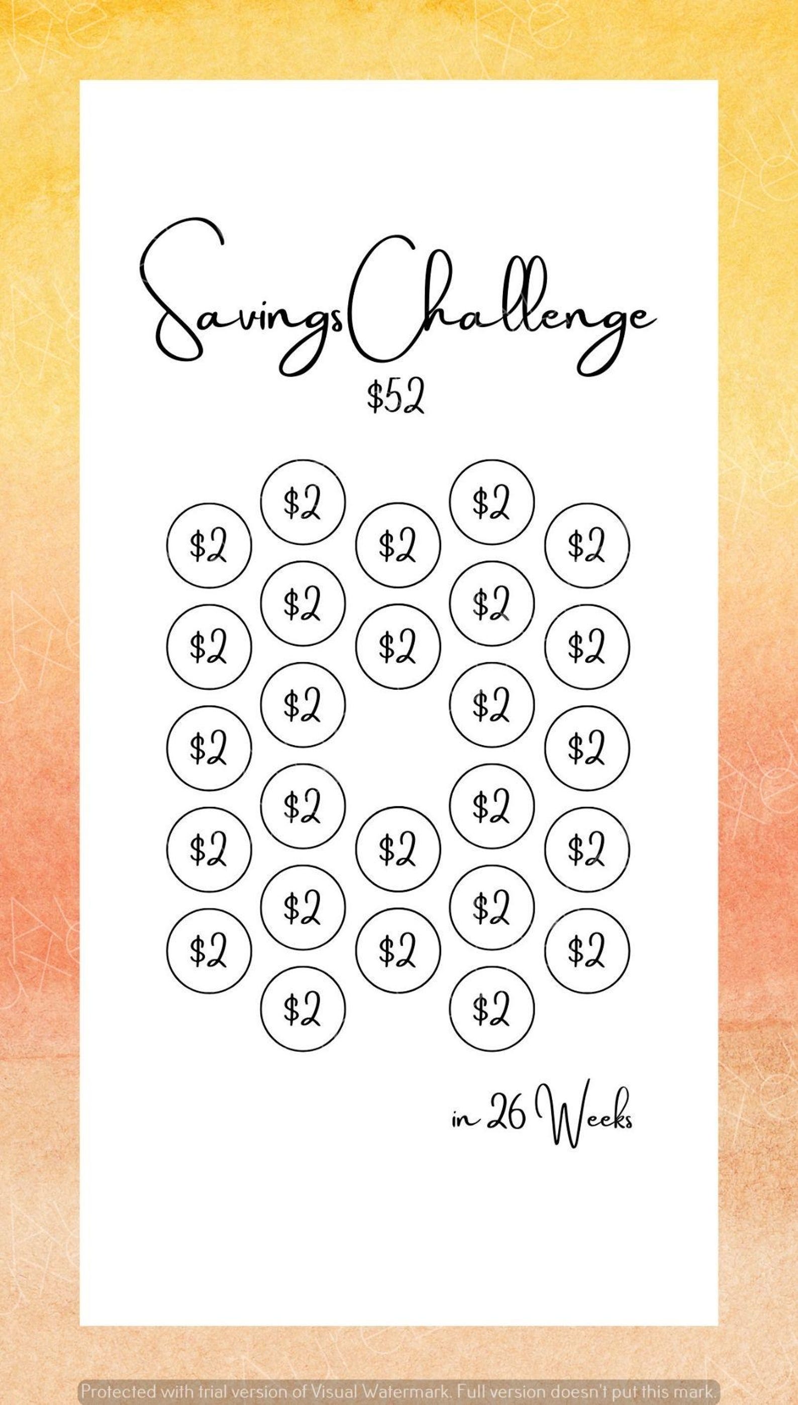 Yellow Glam Savings Challenge Cards: Cash Budgeting A6 Inserts - Etsy