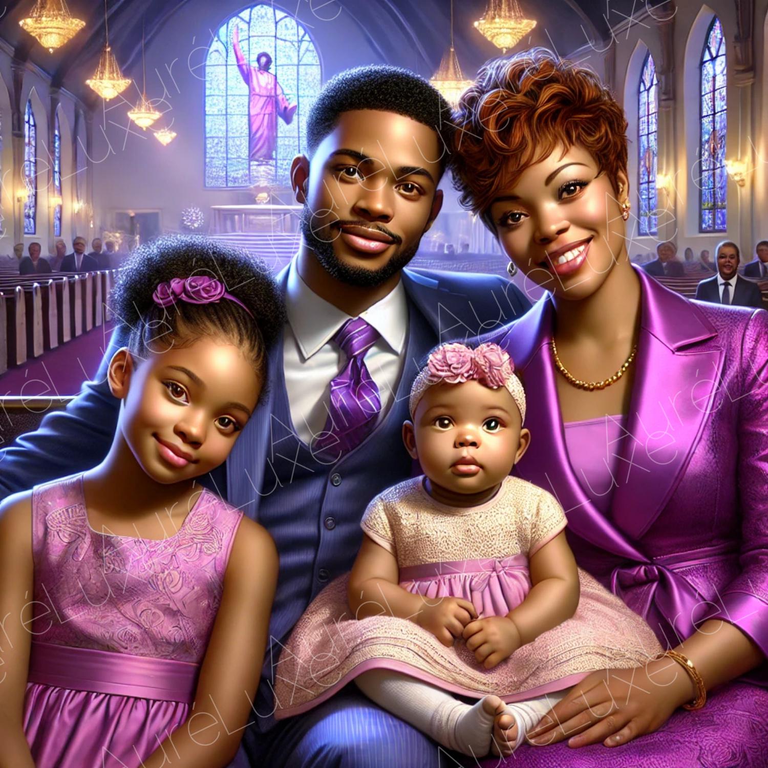 Family of Faith and Elegance (purple and Pink) - Etsy
