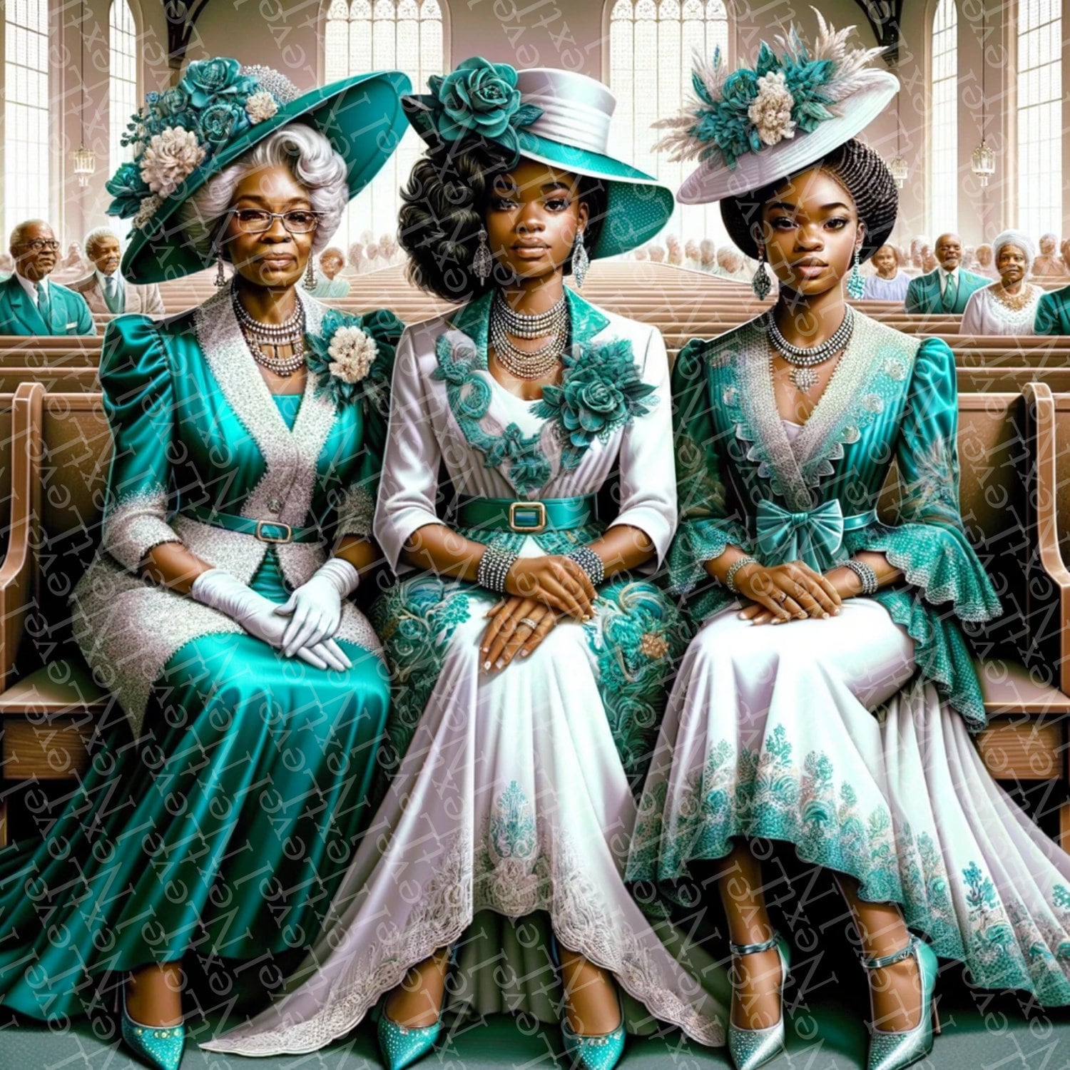 Church Lady Series (teal & White )planner Cover, Tumbler Wrap, Journal ...