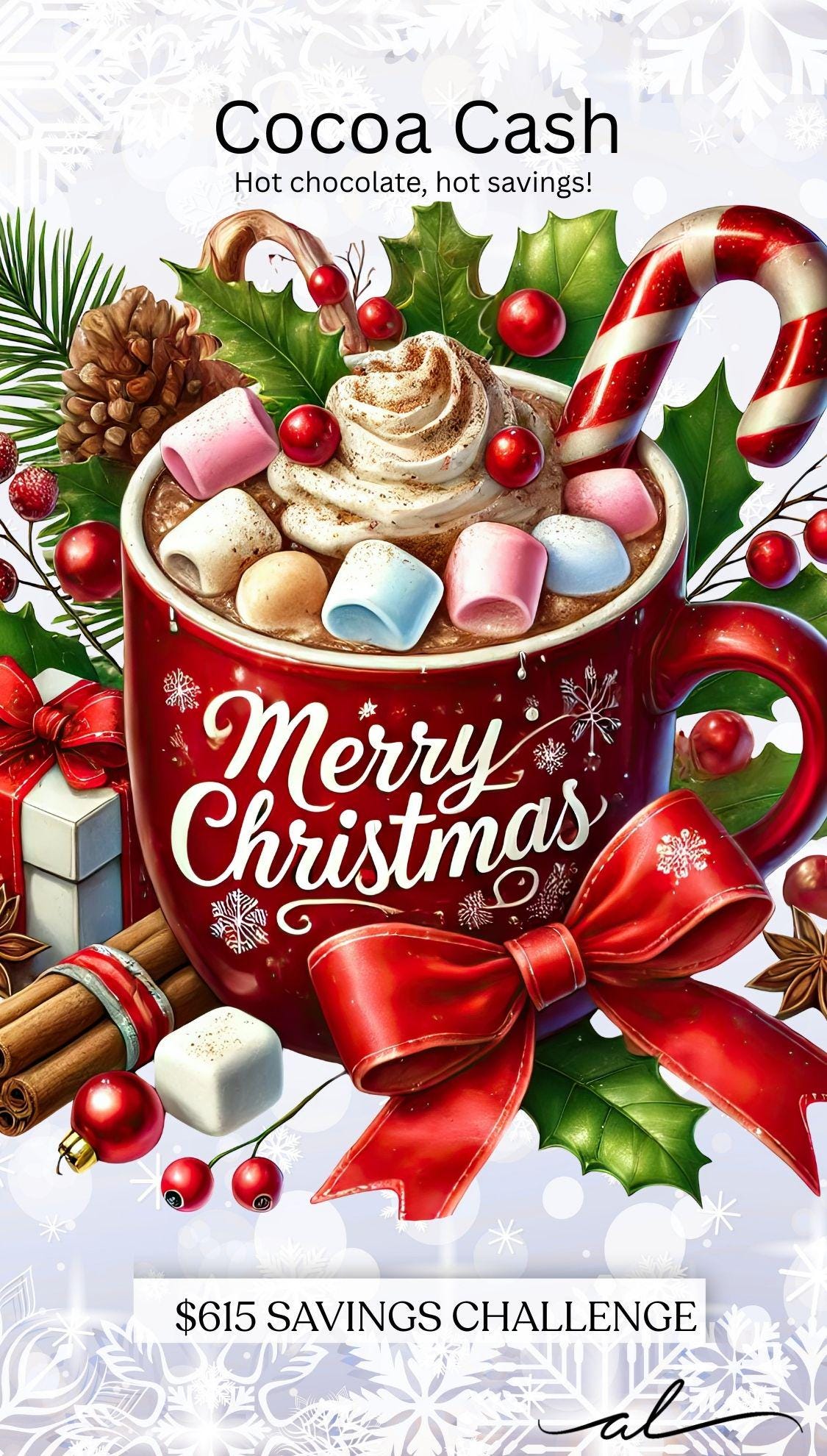 A5 Christmas Cocoa Savings Challenge Set – Hot Chocolate Budget ...