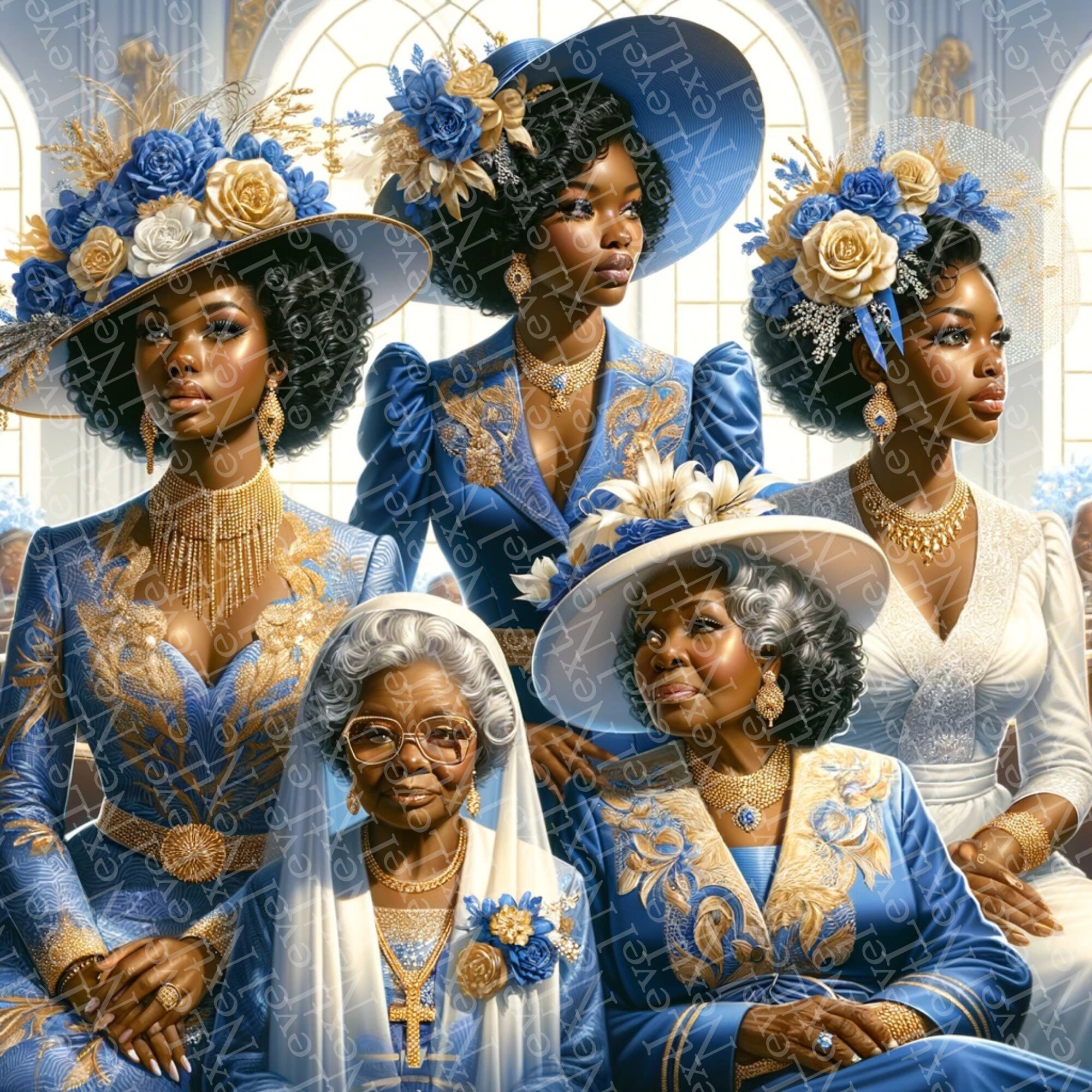 Church Lady Series (blue and Gold) Planner Cover, Tumbler Wrap, Journal ...