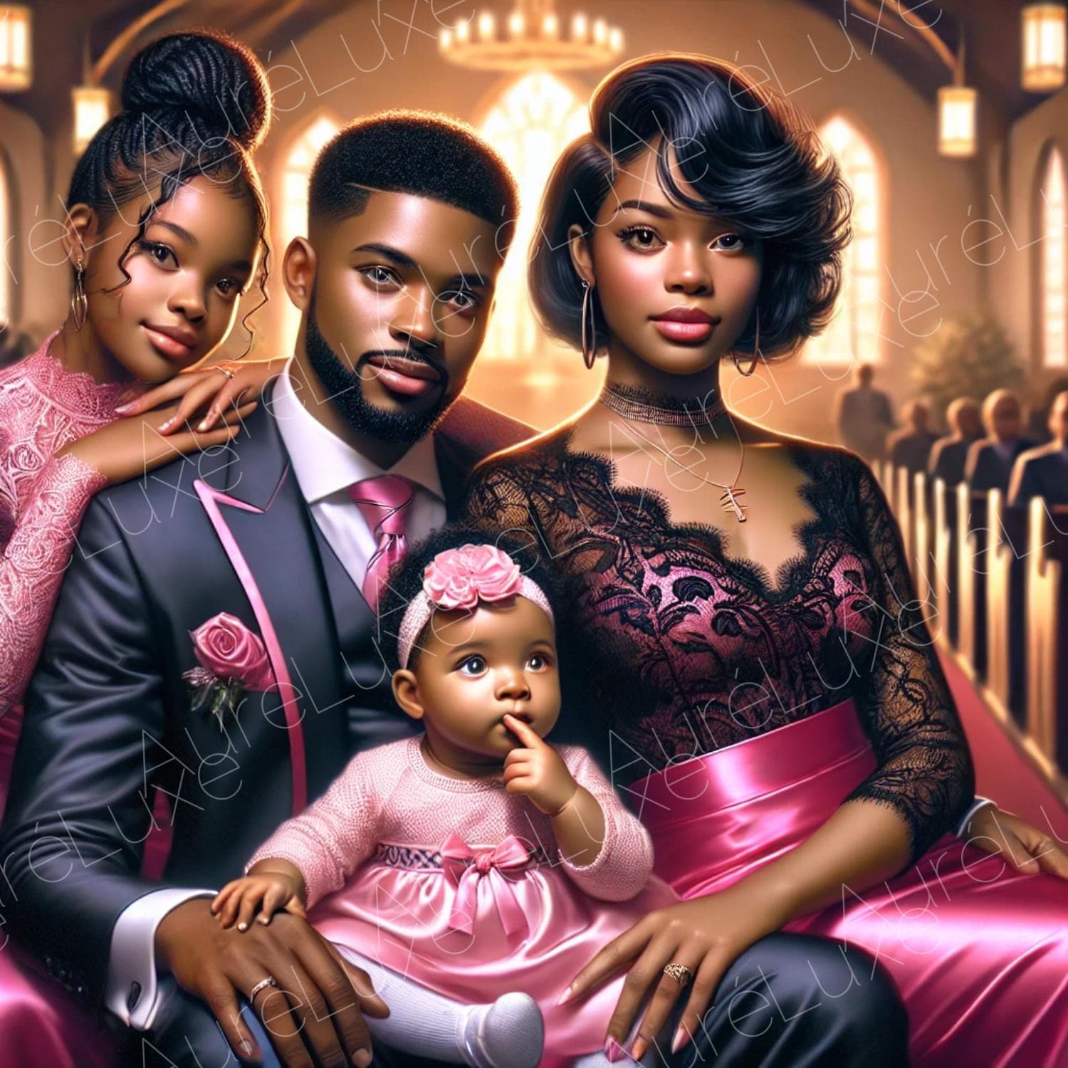 A Family of Faith and Elegance (pink and Black) - Etsy