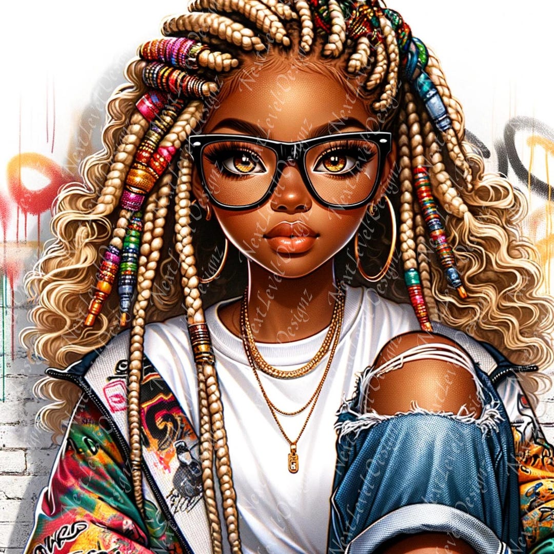 Graffiti Shelley an Exclusive African American Chibi Woman Transparent ...