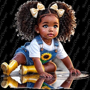 Sunflower Baby Digital Art - Adorable African American Baby Girl ...