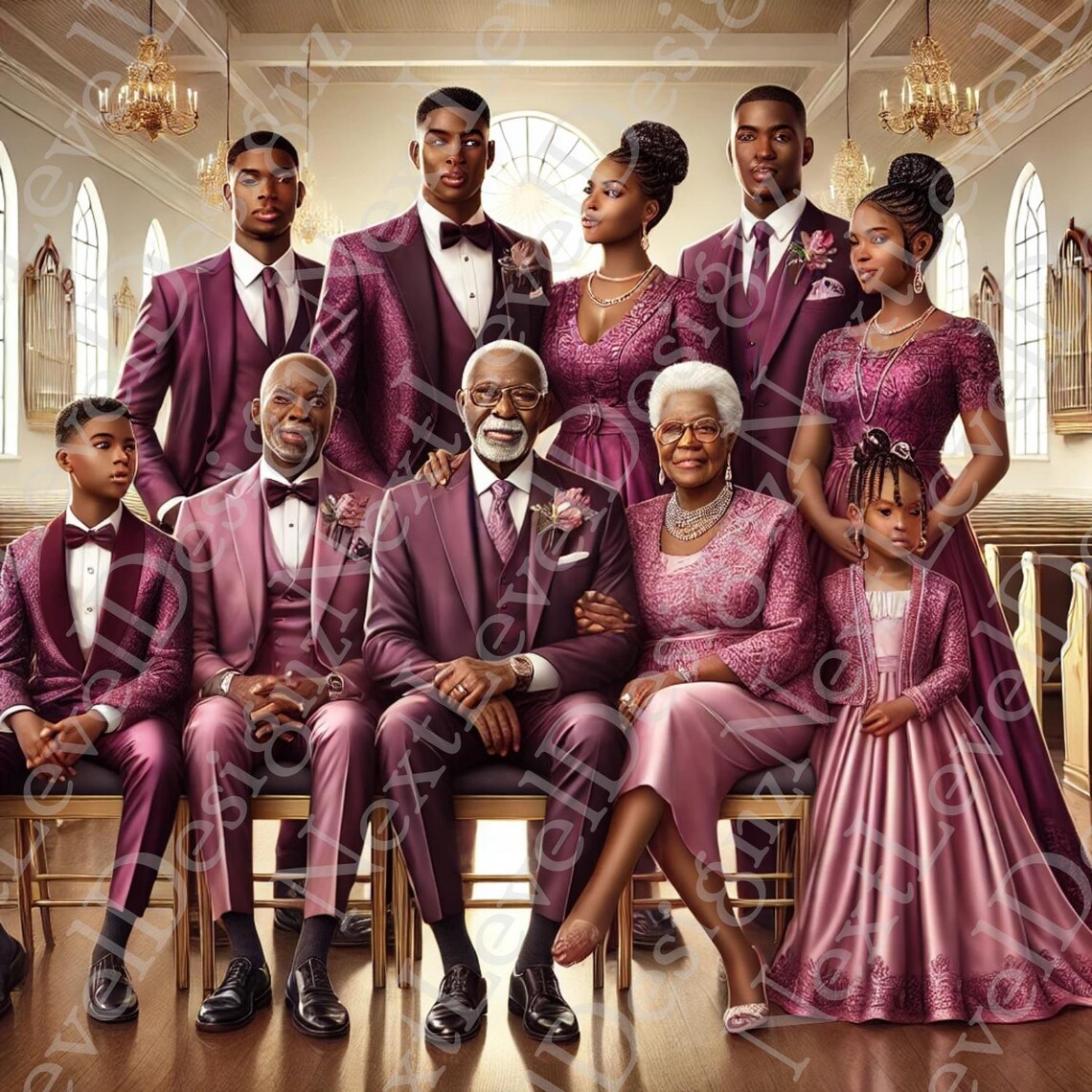 Generational Elegance: A Timeless Wedding Momentpink and Plum - Etsy