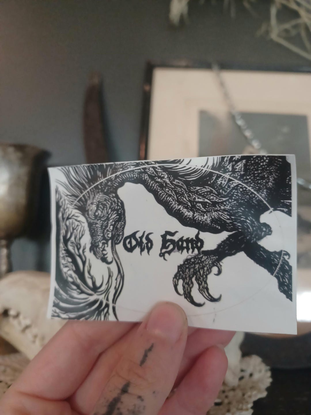 Oval Dragon Sticker - Etsy