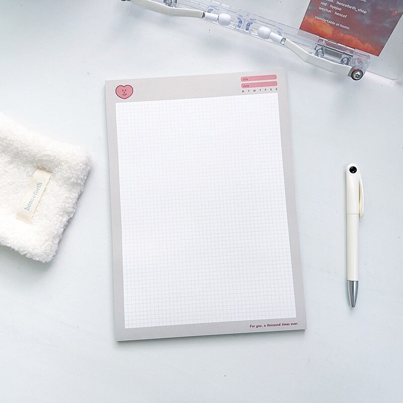B5 Study Memo Pad Cute Note Pad Cute Colorful Heart Double Sided/50p - Etsy