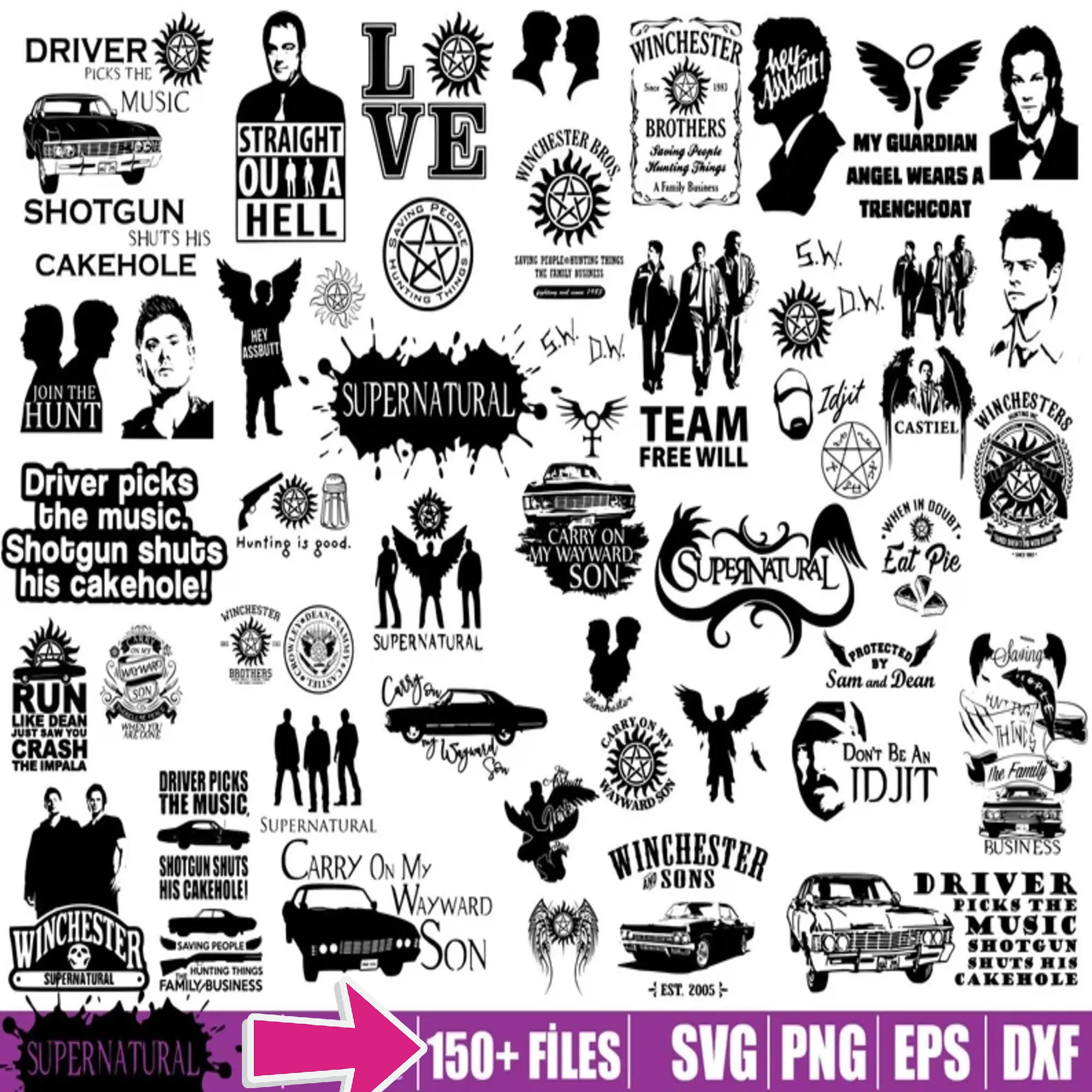 Supernatural Svg Bundle Anti-possession Svg Supernatural - Etsy UK