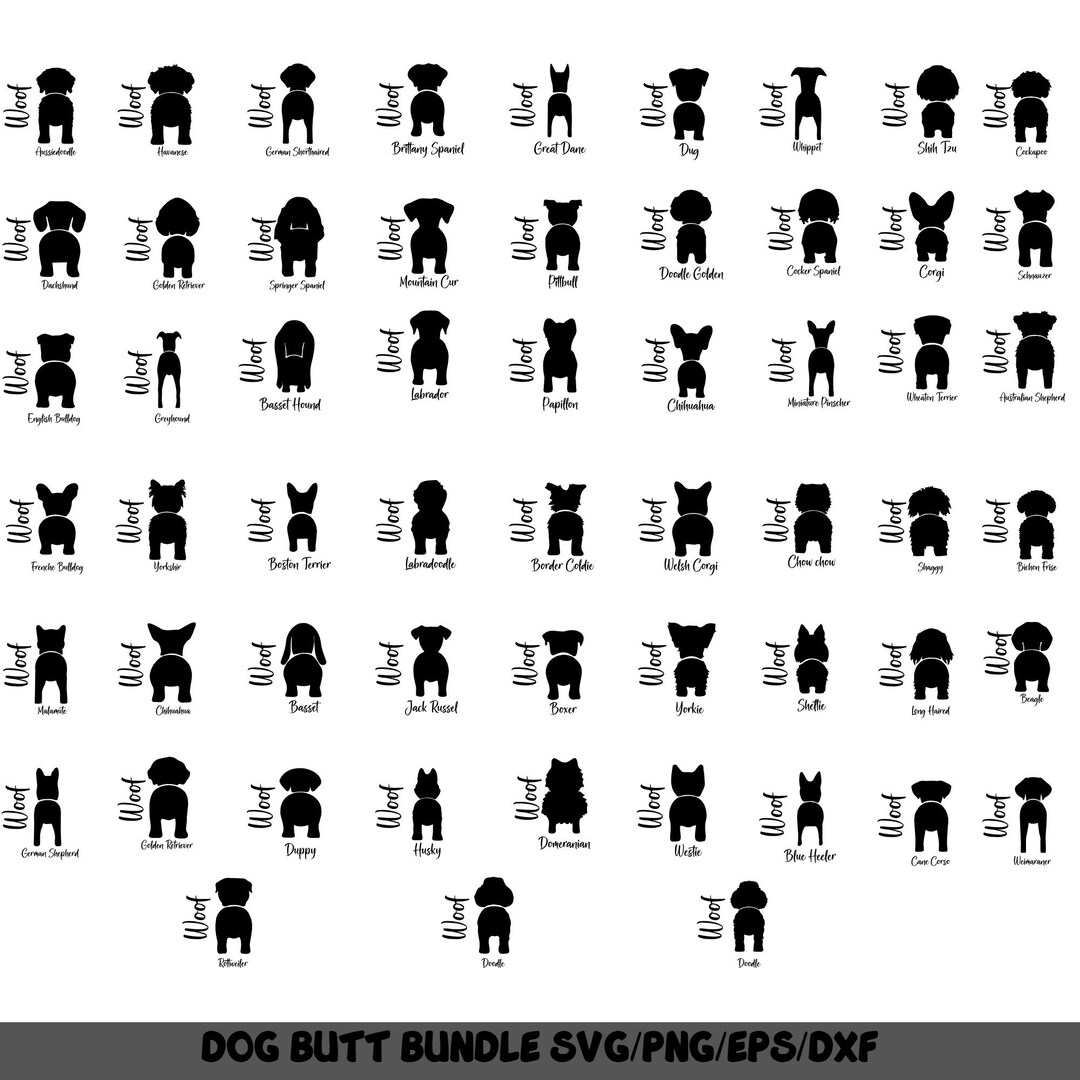 Dog Svg Dog Butt Svg Dog Silhouette Svg Svg Dog Svg - Etsy Australia