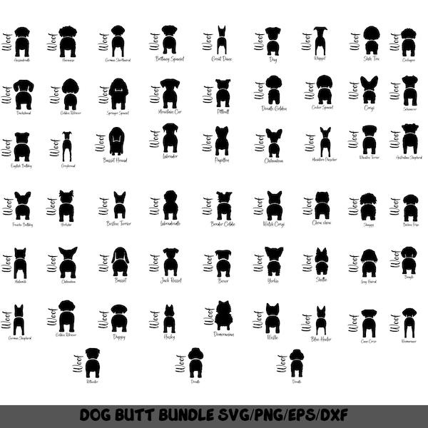 Dog Butt Svg - Etsy
