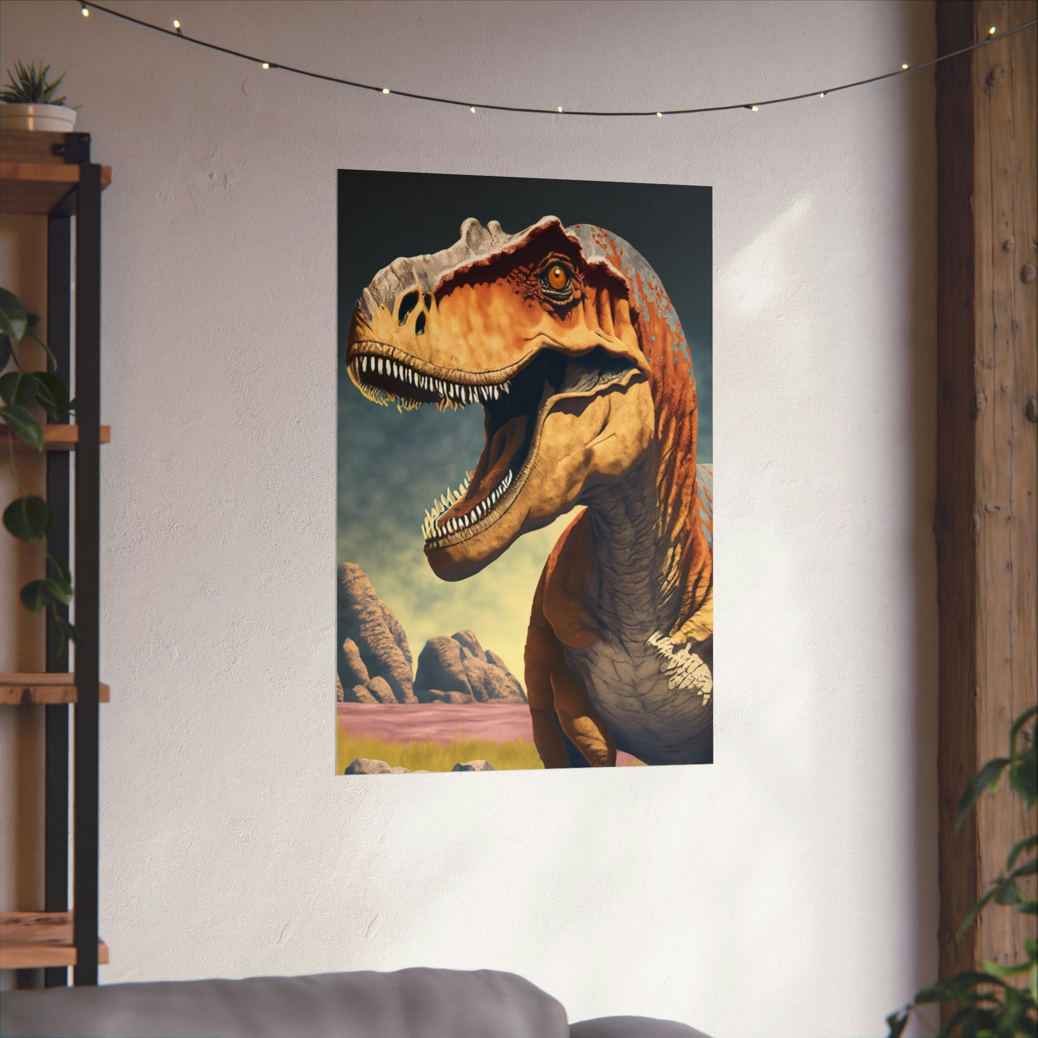 Tyrannosaurus Rex, T-rex Prehistoric Dinosaur Wall Art Vertical Poster ...
