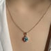 Genuine Blue Topaz and Diamond Heart Pendant | 14k Solid Gold - Etsy
