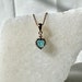Genuine Blue Topaz and Diamond Heart Pendant / 14k Solid Gold - Etsy