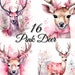 Deer Clipart PNG, 16 Pink Deer PNG, Animal Bundle, Pink Deer Clipart ...