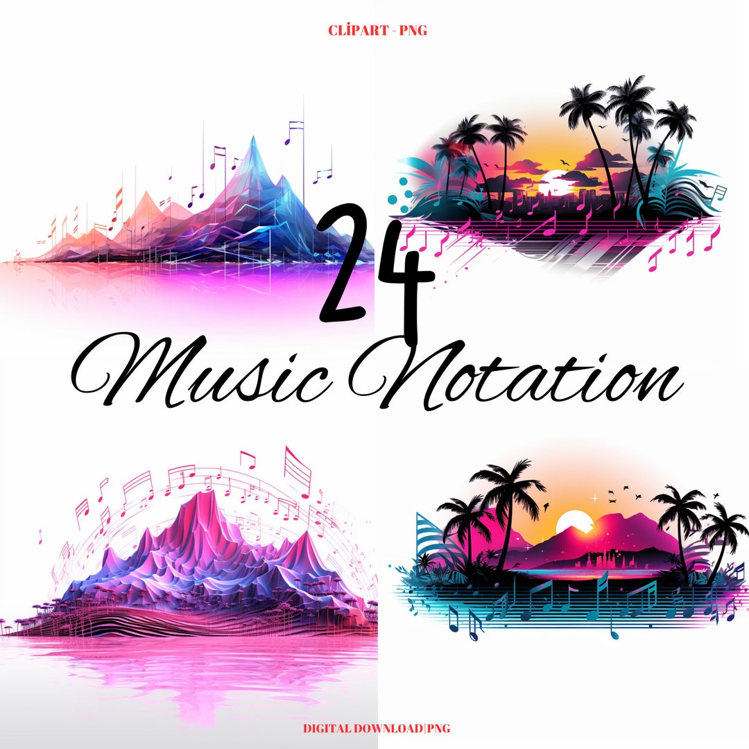 Music Notation Clipart PNG, 24 Landscapes Musical Note, Music Notation ...