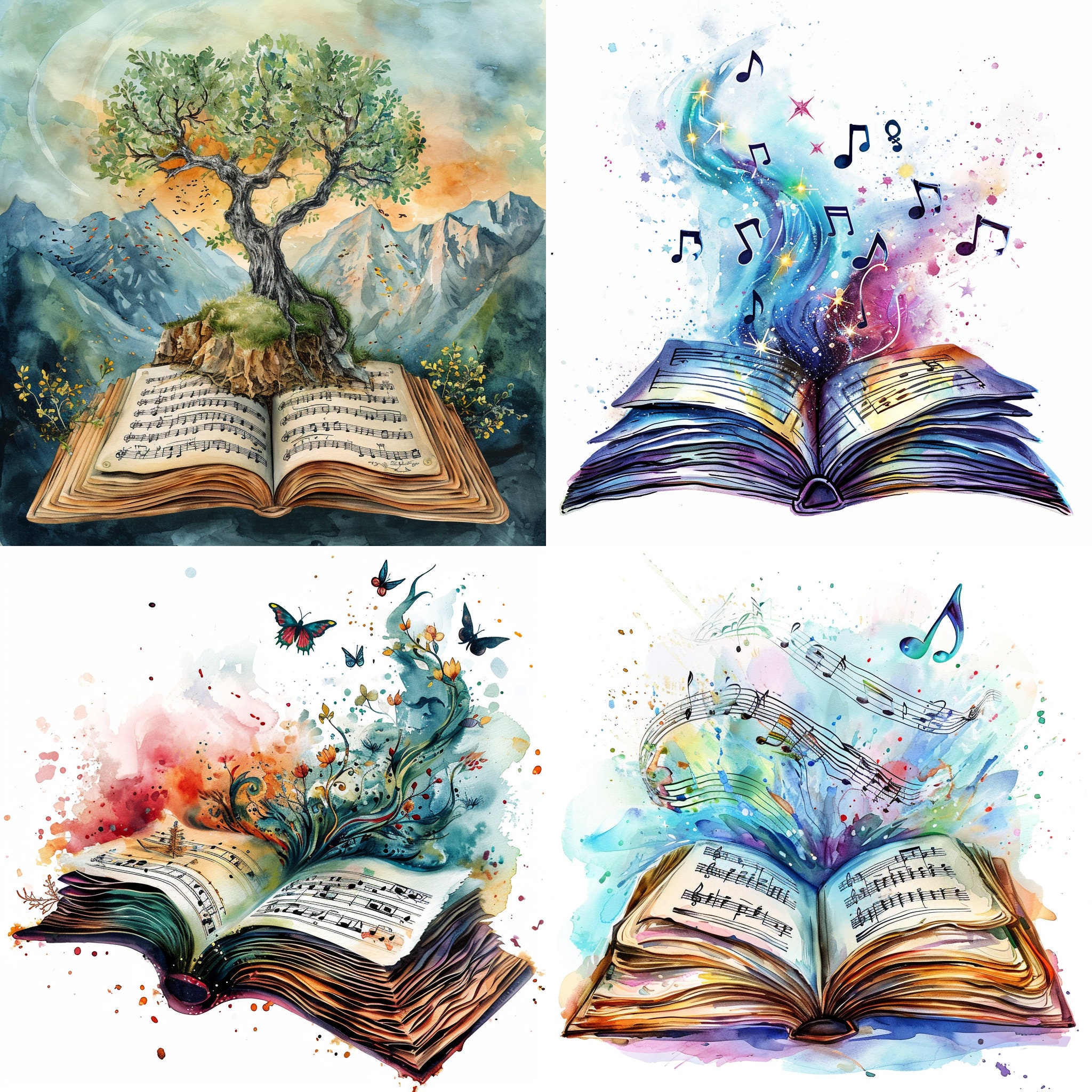 Music Book Clipart PNG, 20 Musical Fantastic Books, Instant Download ...