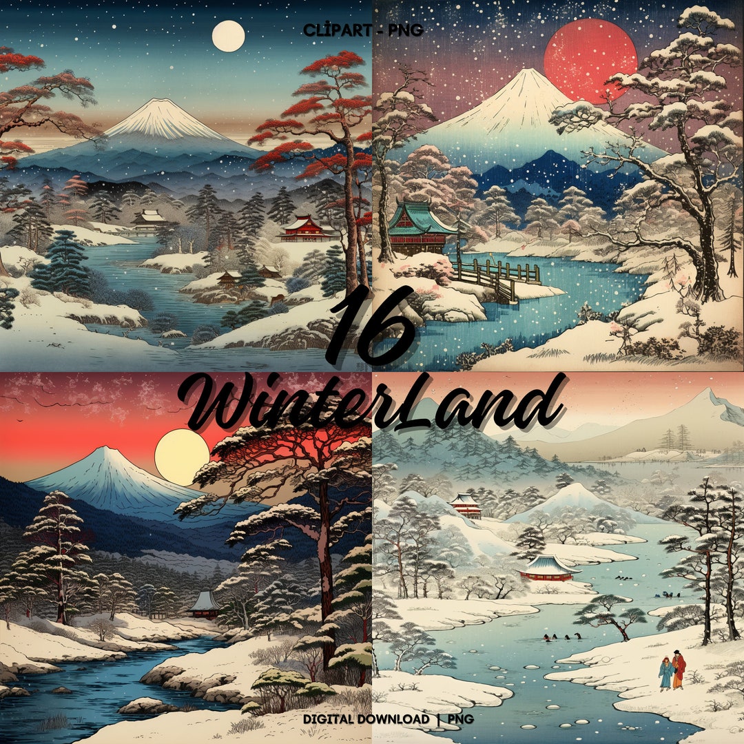 Whimsical Winterland Clipart, 16 Winterland Clipart PNG, Watercolor ...
