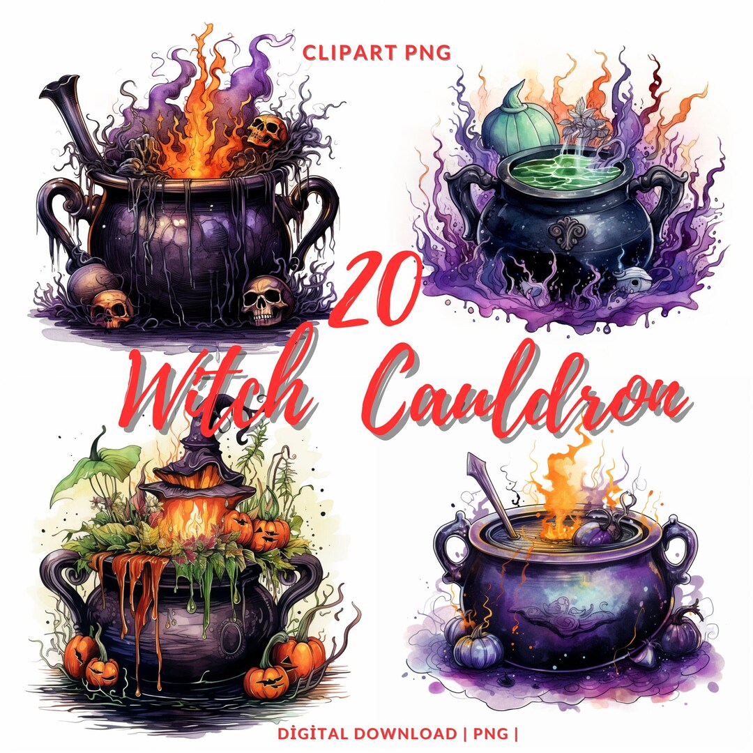 Halloween Witch Cauldron Clipart - 20 Halloween PNG Clipart, Witch ...