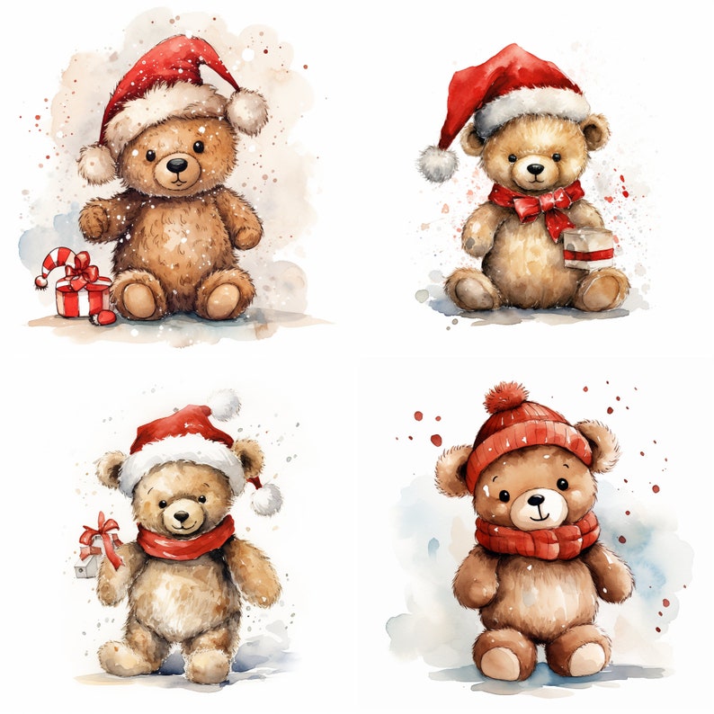 Christmas Teddy Bear Clipart PNG, 20 High Quality Images, Merry ...