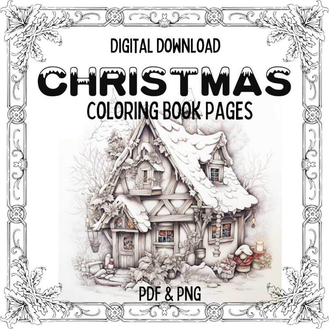 Christmas Coloring Pages, 18 Printable Coloring Book Pages, Xmas ...