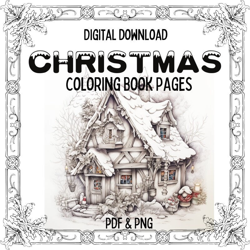 Christmas Coloring Pages, 18 Printable Coloring Book Pages, Xmas ...