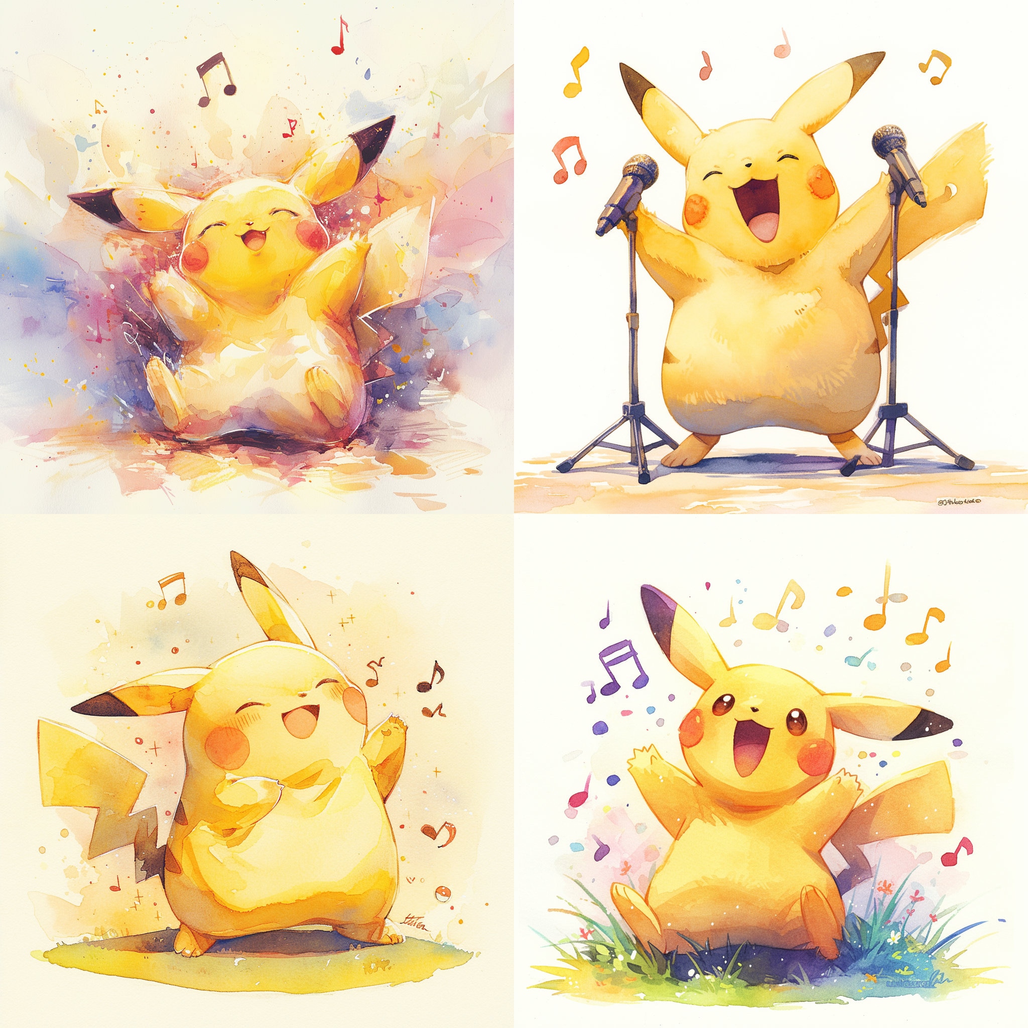 Pikachu Clipart PNG, 20 Pikachu Sing Images Bundle, Pikachu Music ...