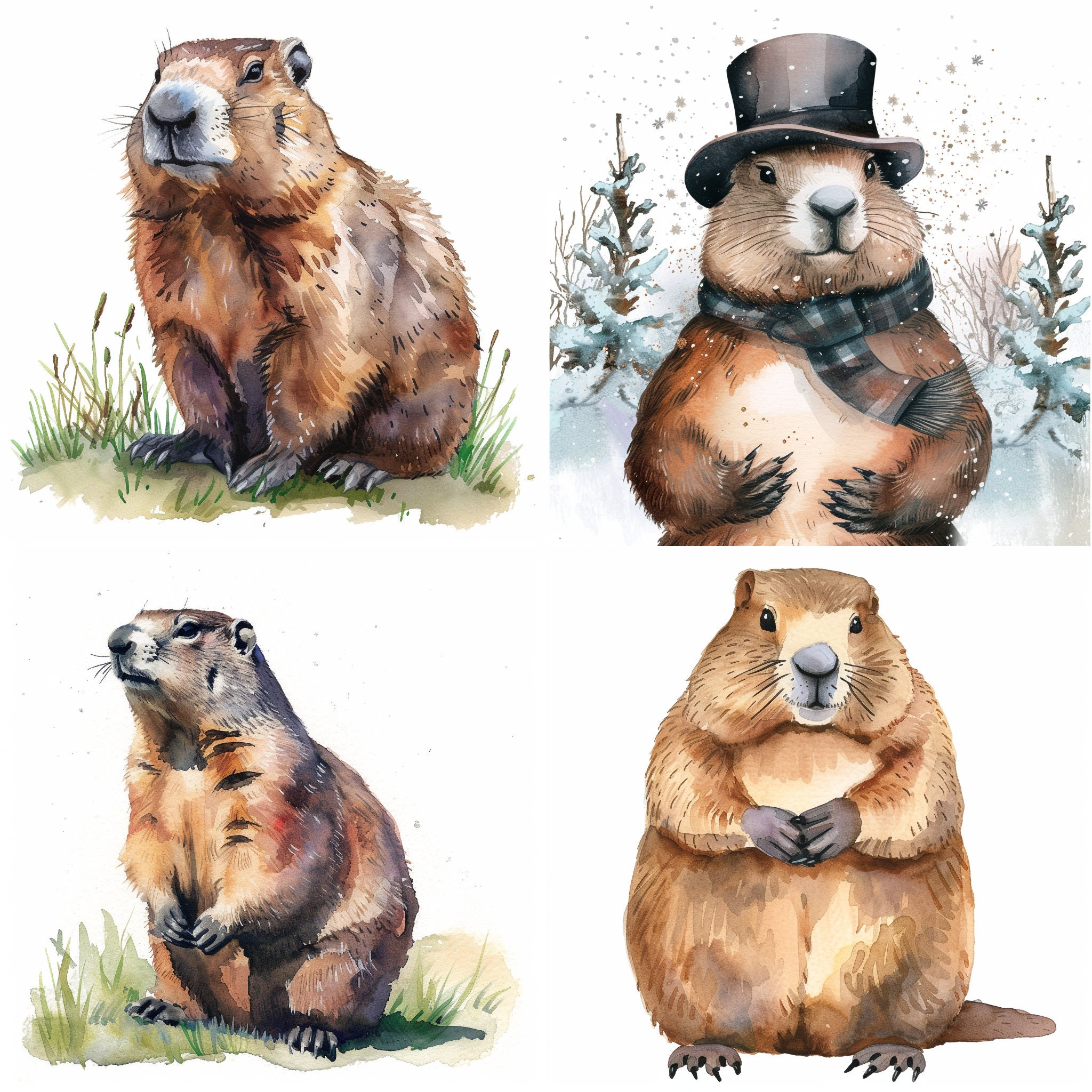 Groundhog Day Clipart Png, 20 Groundhog Day Images Bundle, Happy ...