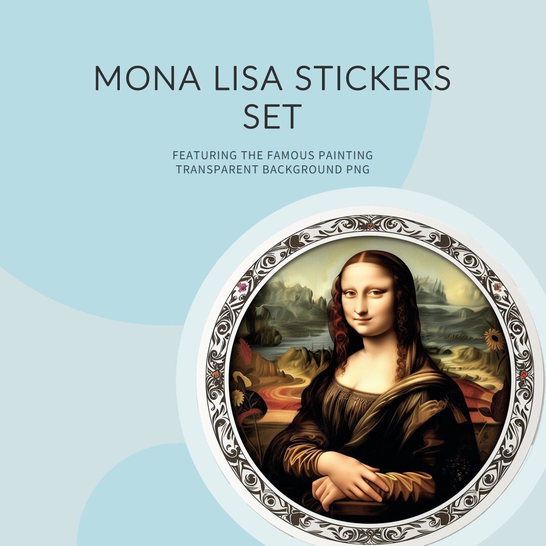 Mona Lisa PNG Clipart, 15 Mona Lisa Images Stickers, Mona Lisa ...