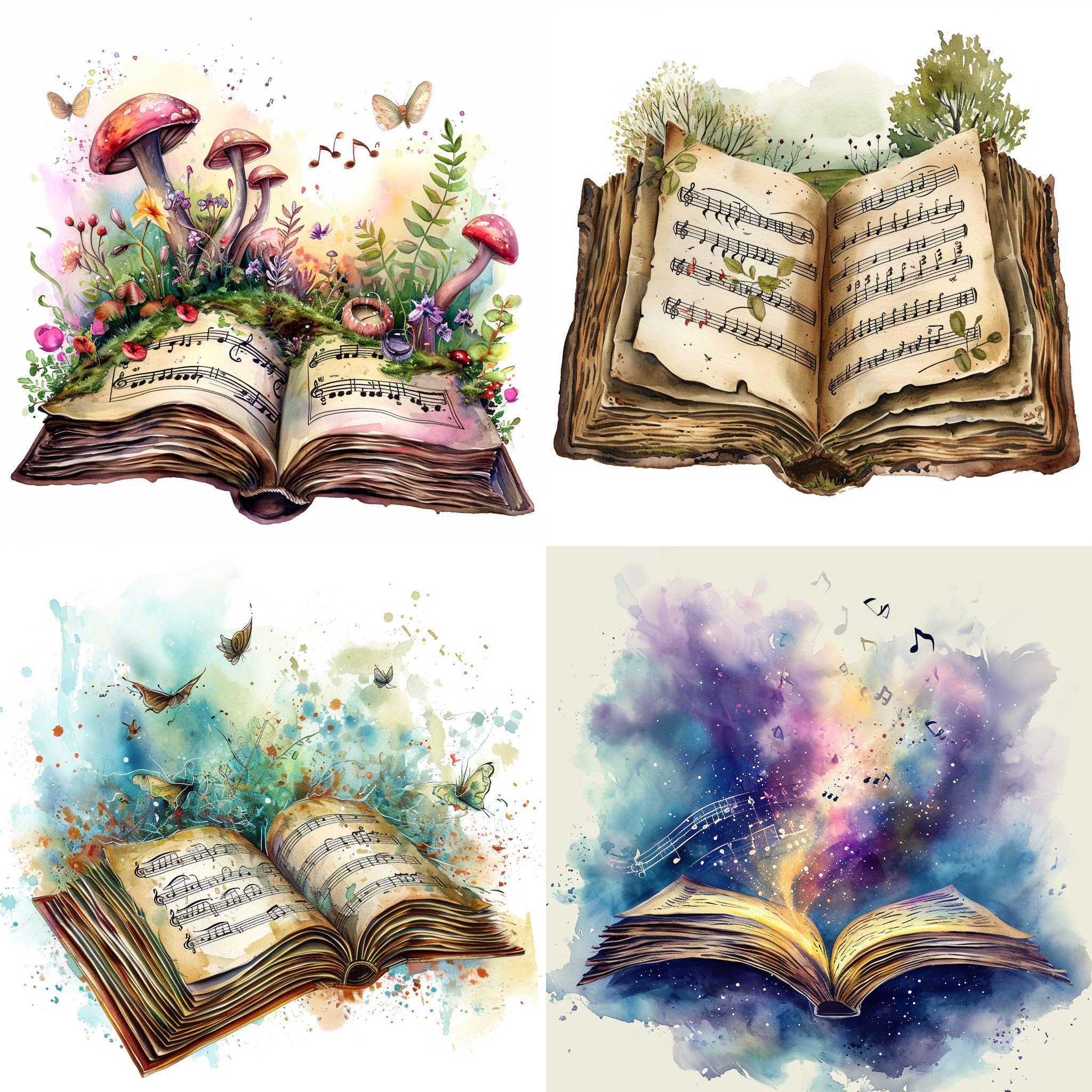 Music Book Clipart PNG, 20 Musical Fantastic Books, Instant Download ...