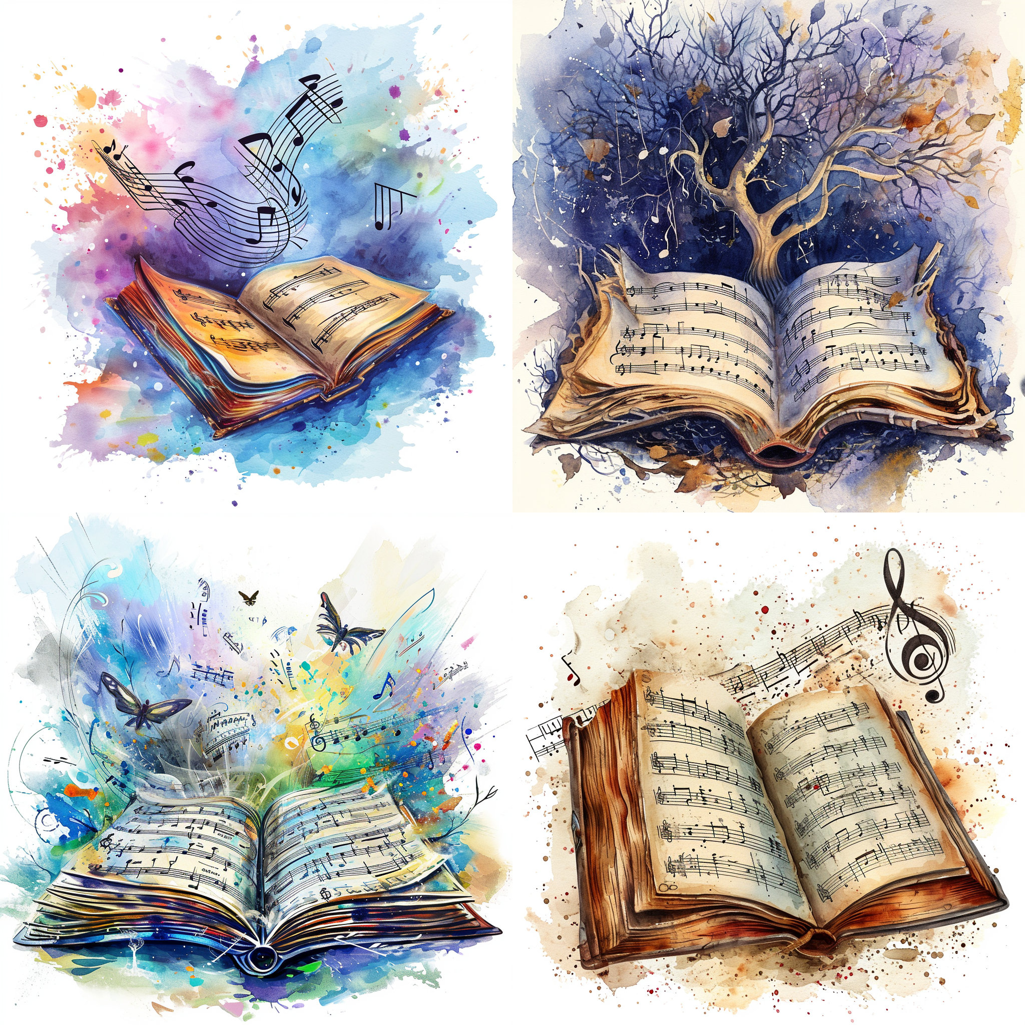 Music Book Clipart PNG, 20 Musical Fantastic Books, Instant Download ...