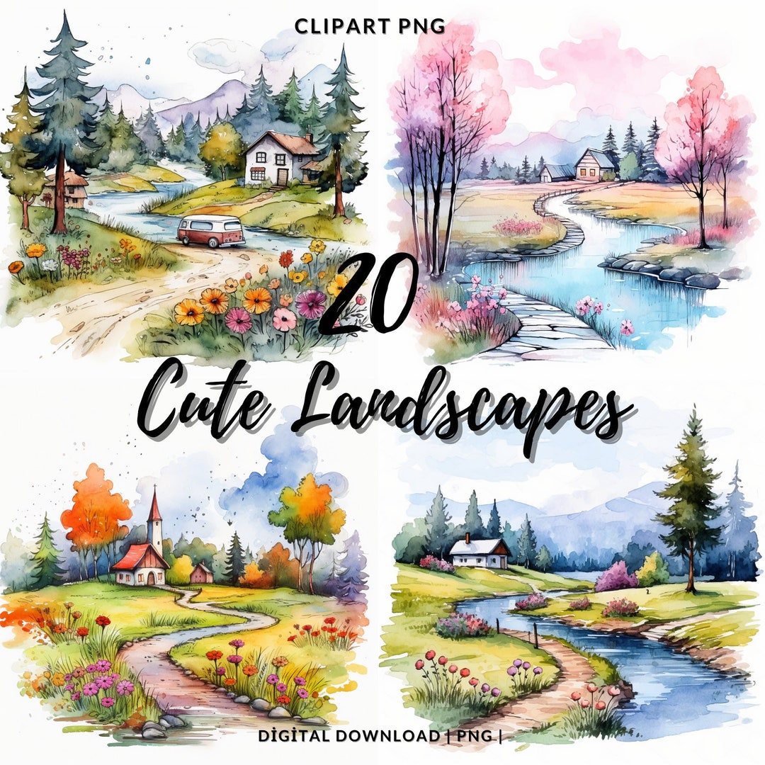 Landscapes Clipart PNG - 20 High-quality Images - Cute Landscapes ...