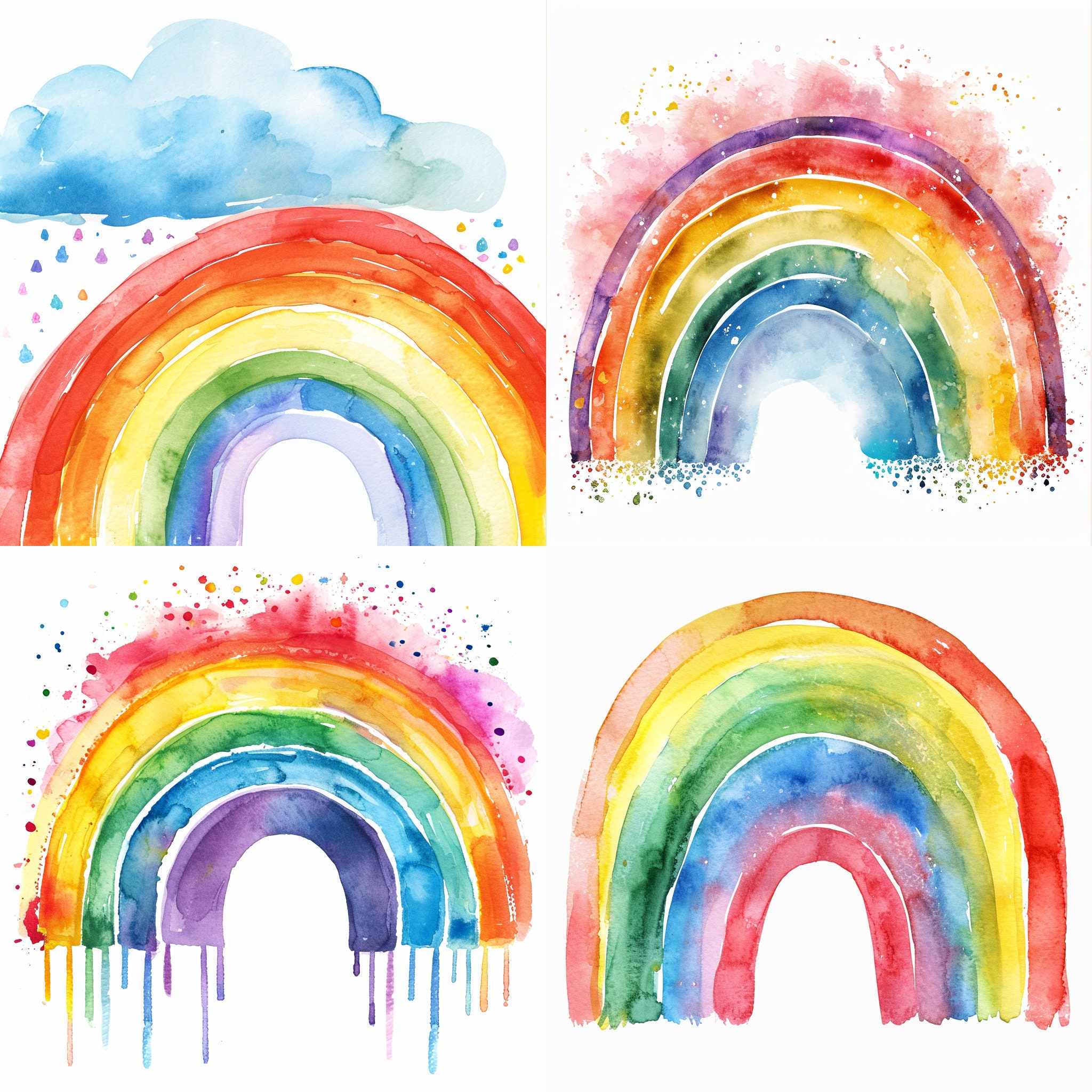 Rainbow PNG Clipart, 16 Watercolor Rainbow Clipart, Rainbow Images ...