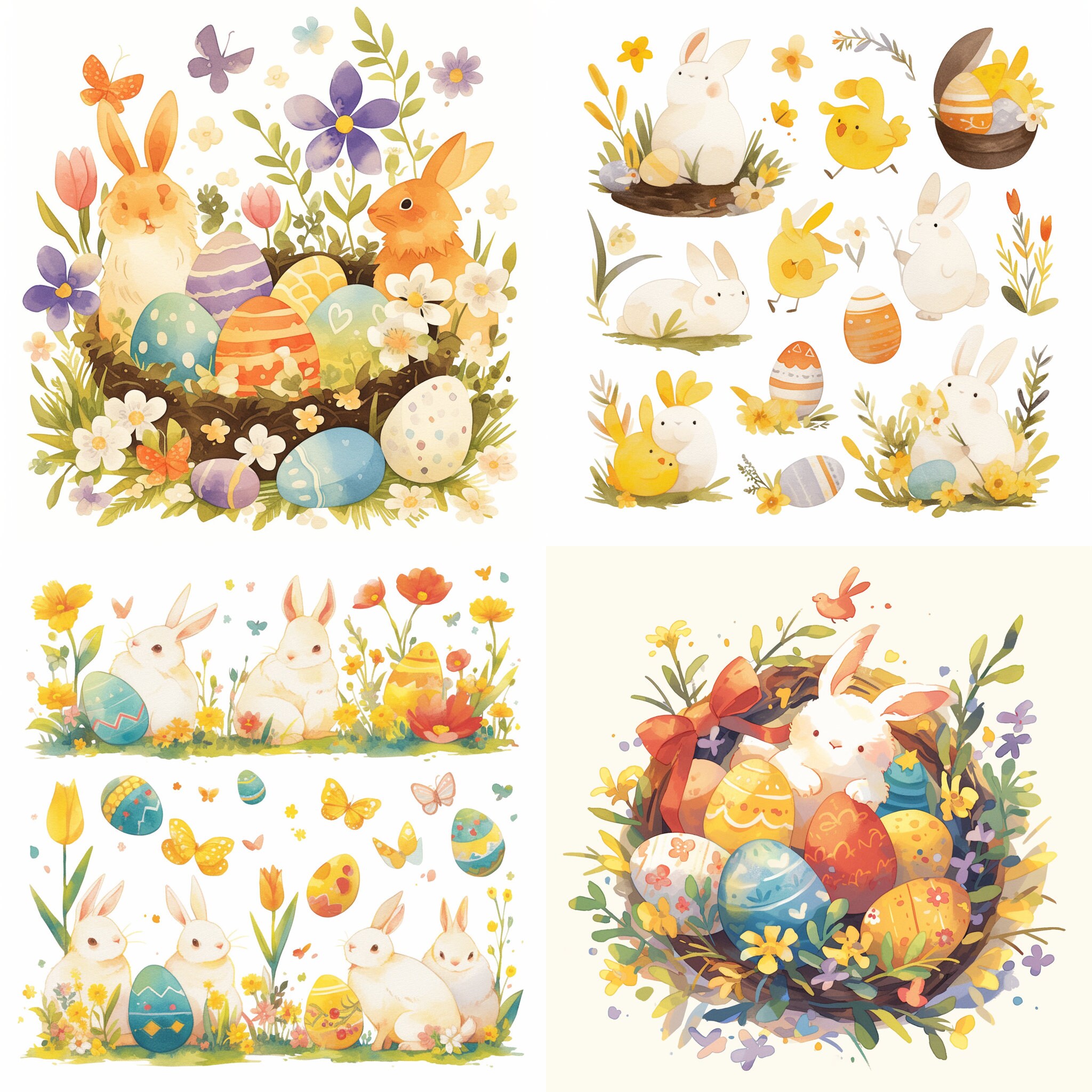 Easter Clipart: 20 Spring Png (digital Download) - Etsy