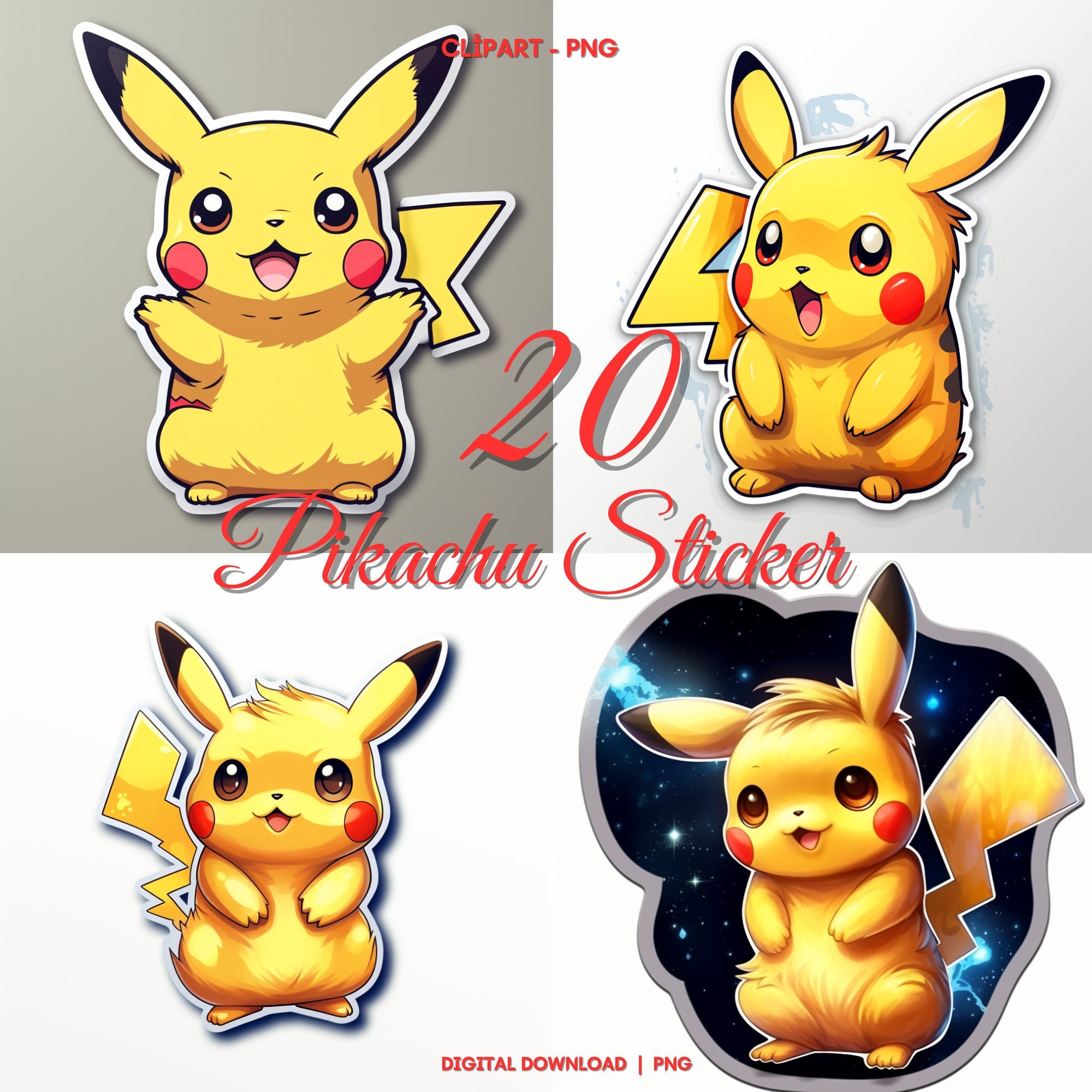 Pokemon Clipart PNG, 20 Transparent Background Images, 20 Pikachu ...