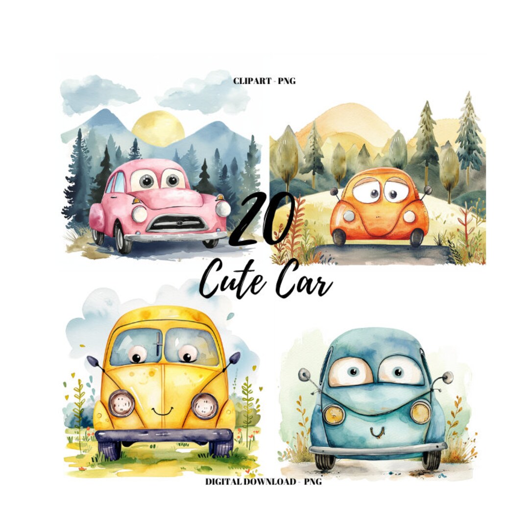 Cute Car PNG Clipart, 20 Car Clipart, Cute Car Collection, Car ...