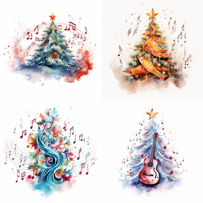 Music Notation Clipart PNG, 45 Christmas Musical Notes, Xmas Music ...