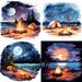 Camping Clipart, 28 Beach Campfire Images (digital Download) - Etsy
