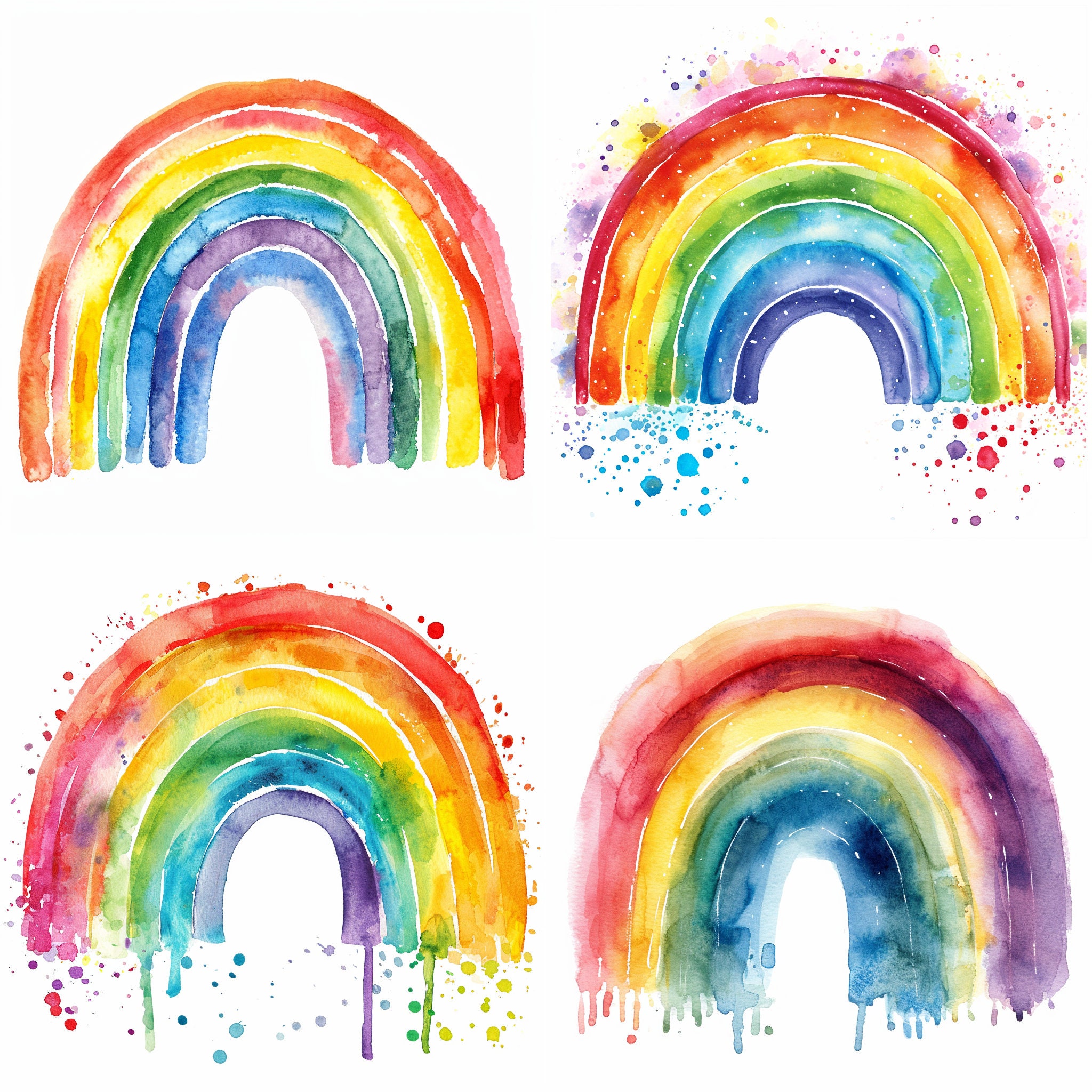 Rainbow PNG Clipart, 16 Watercolor Rainbow Clipart, Rainbow Images ...