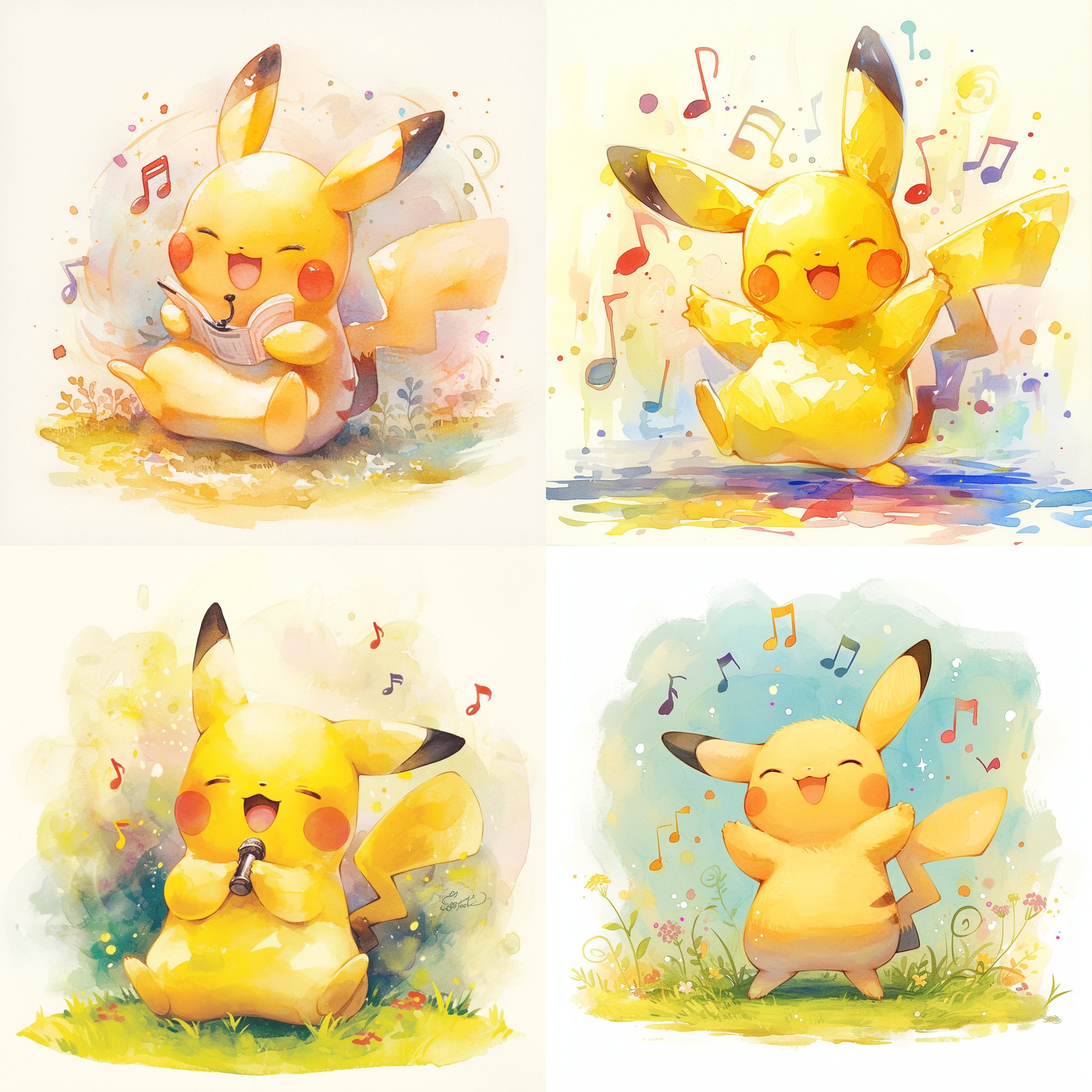 Pikachu Clipart PNG, 20 Pikachu Sing Images Bundle, Pikachu Music ...