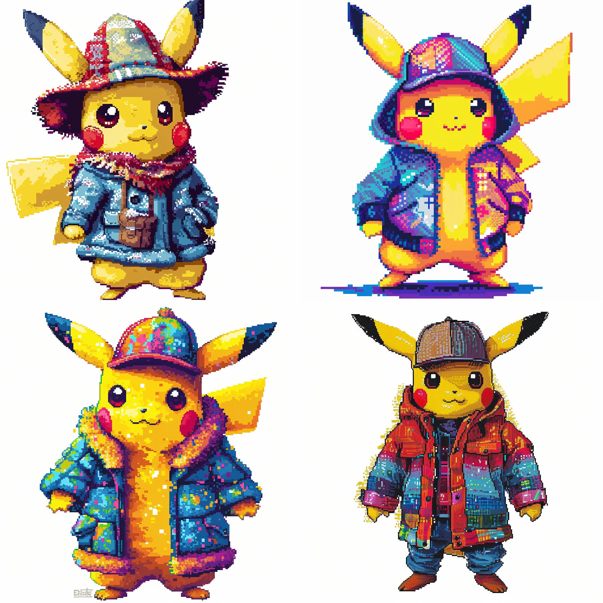 Pikachu Pixel PNG, 20 Pikachu Pixel Art Images Bundle, Pokemon Pixel ...