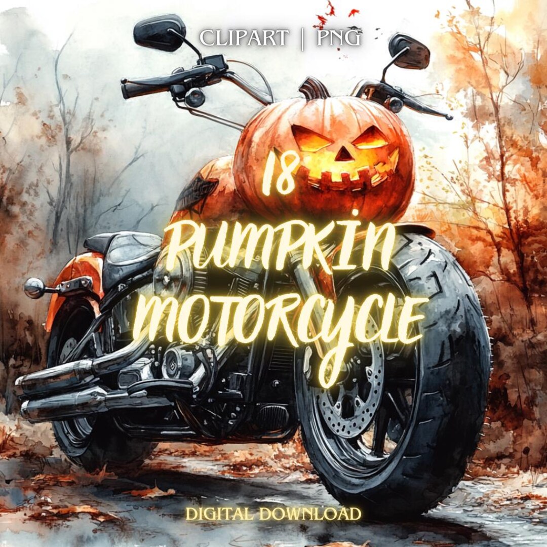 Motorcycle PNG Clipart , 18 Pumpkin Motorcycle Png , Watercolor ...