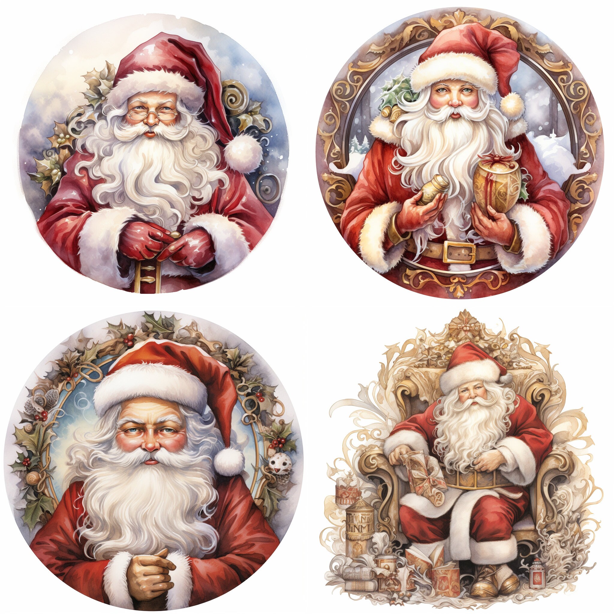 Santa Claus PNG Clipart, 27 Vintage Santa Claus, Vintage Santa Claus ...