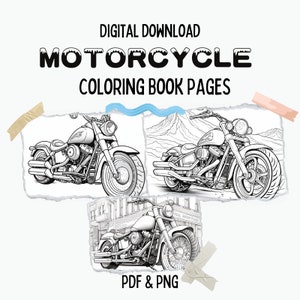Motorcycle Coloring Book Pages, 16 Motorcycle Coloring Pages, Book ...